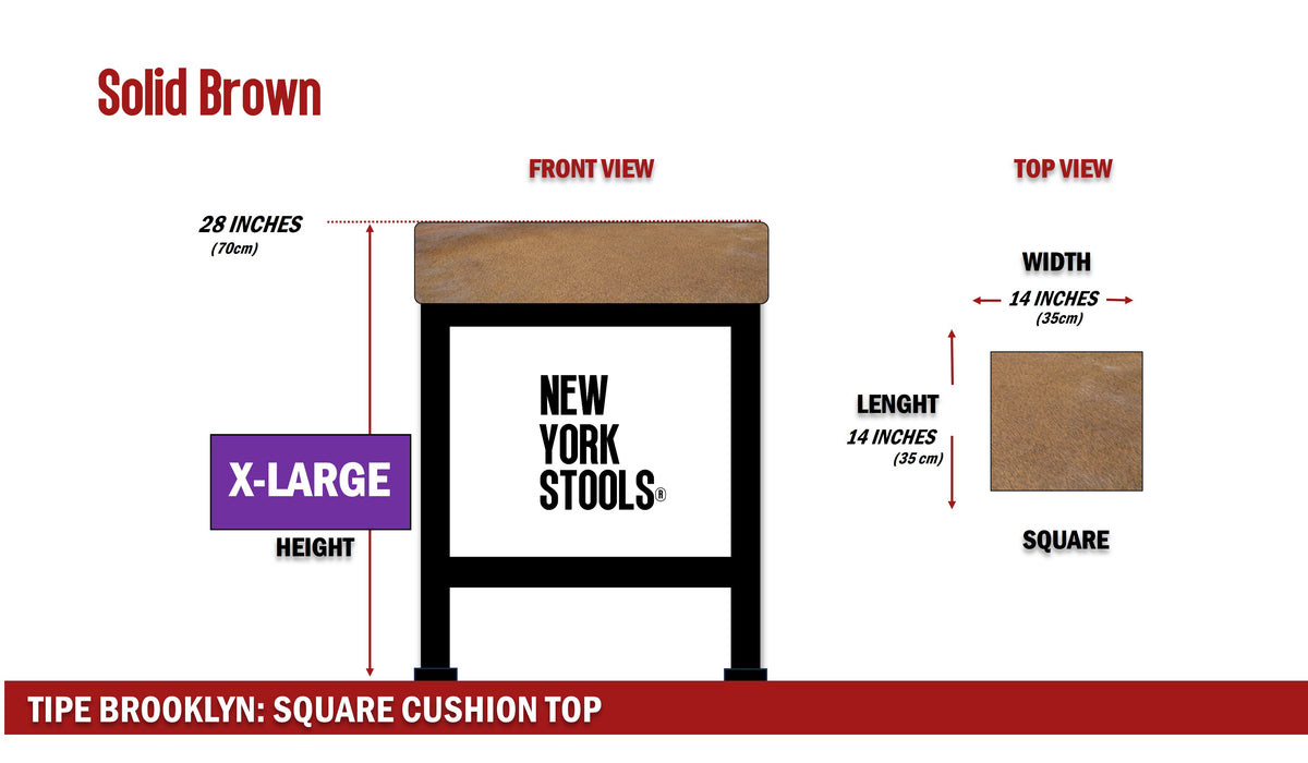 Brown Cowhide Brooklyn Stool | Cowhide Counter Stool | Luxury Cowhide – Primeland Cowhides USA